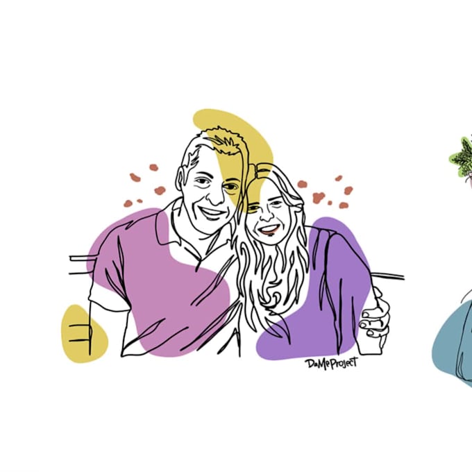 Draw you line art illustration beautifully in my style by Dameproject ...