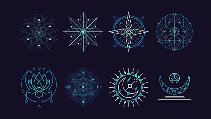 Design simple sacred geometry or mystical logo by Sobiamano210 | Fiverr
