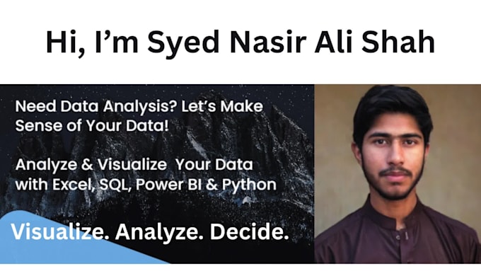 Do Data Cleaning Analysis Visualization Using Python Sql Excel