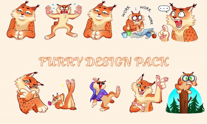Draw cute furry telegram sticker telegram animated stickers crypto ...