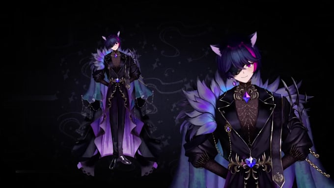 Draw and rig male anime style vtuber model, custom live2d model for ...