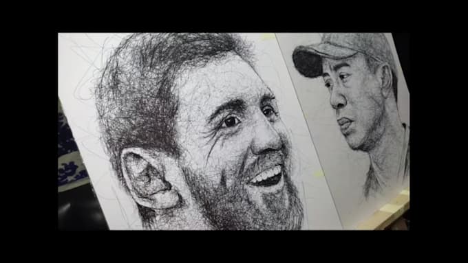 Draw a unique artwork scribble drawing of you by Roimhieph | Fiverr
