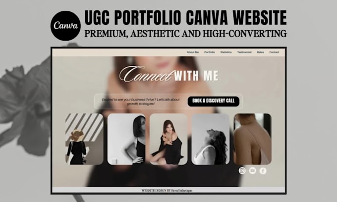 Create high converting ugc portfolio website on canva by Beruesthetique | Fiverr