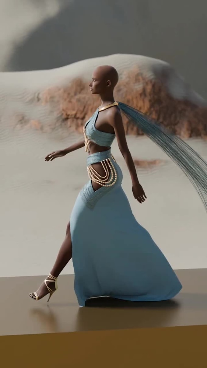 High quality 3d clothes design, 3d clothes animation, catwalk animation ...