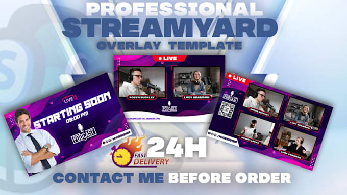 Create streamyard overlay for your live streaming by Hh_designer_pro ...