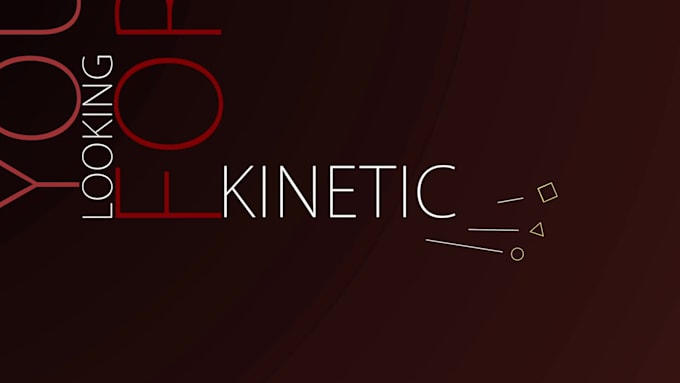 Create custom kinetic typography video by Aeprofessionals | Fiverr