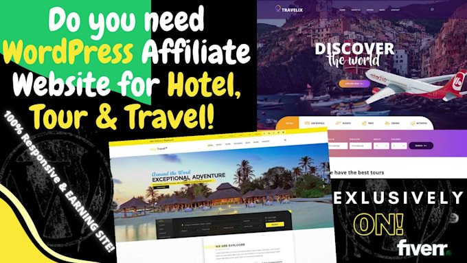 Build a hotel, travel and tour, car rental, flight booking wordpress website by Raihanwahab79 ...