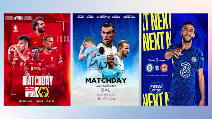 Design matchday posters, flyers, and sports designs for your team by ...