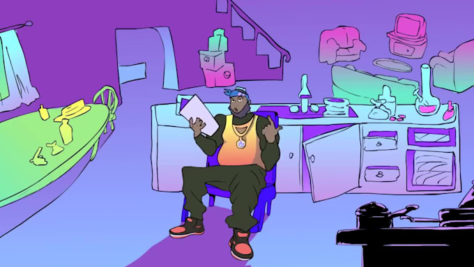 Custom 2d music video animation, animated music video, 2d music ...