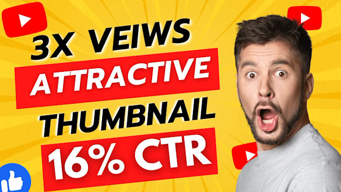 Create best ctr youtube thumbnails for more views by Garikinanani | Fiverr