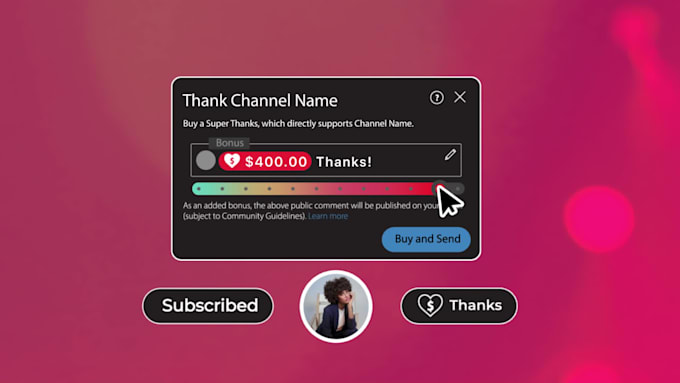 Create custom youtube subscribe and super thanks button by ...