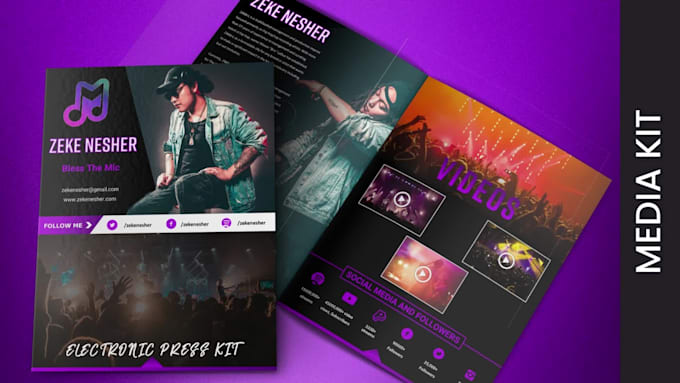 Design electronic press kit, influencer media kit, media kit, epk, one sheet by Elite_designs1 ...