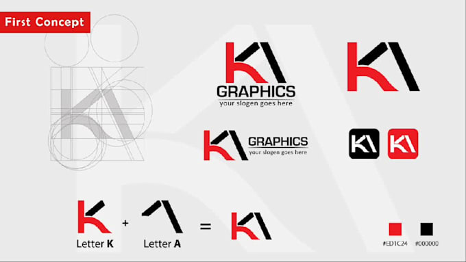 Create a minimalist monogram letter mark logo by Hasnainahmed298 | Fiverr