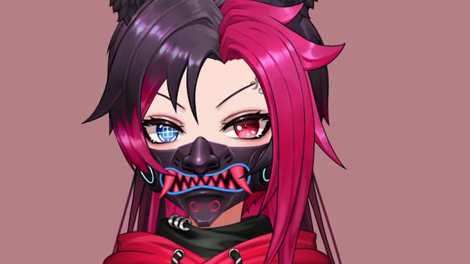 Design female 2d vtuber rig model, live2d model, 3d vtuber nsfw model ...