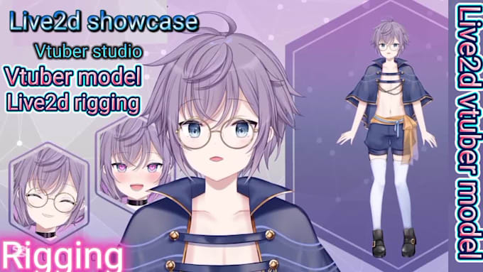 Design live2d vtuber model, vtuber rigging, live2d for vtube streaming avatars