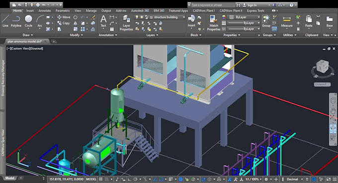 Develop cadworx 3d plant modeling of piping, equipment and structure by ...