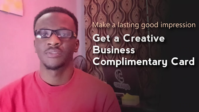 Design a creative attractive complementary card for your business by ...