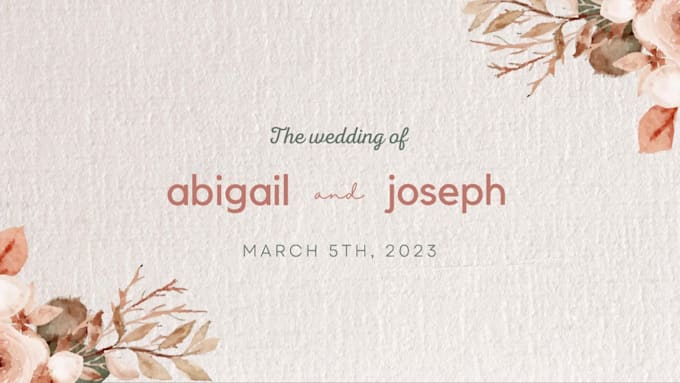 Design animated wedding invitation card in 24 hours by Doublea_ | Fiverr