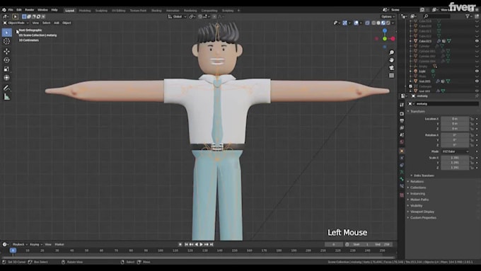 Rig your 3d character in blender by Obsecrostudio | Fiverr
