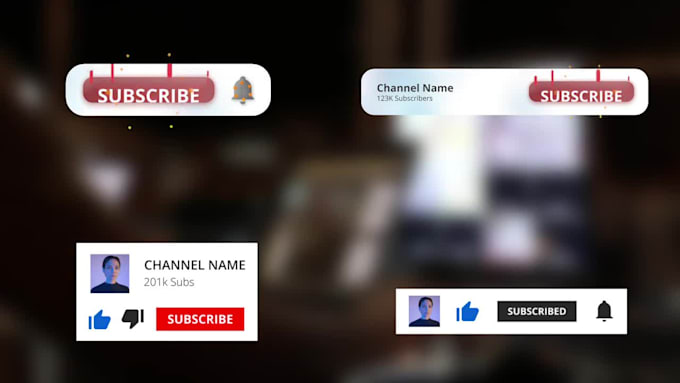Make clean youtube sub, bell, and social media animation by Lordyi | Fiverr