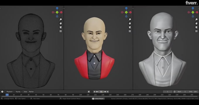 Do professional 3d character modeling in blender and maya by ...