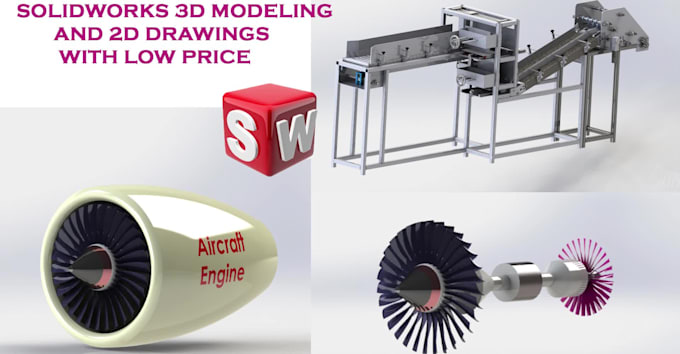 Do solidworks 3d designs and 2d drawings by Samith1997 | Fiverr