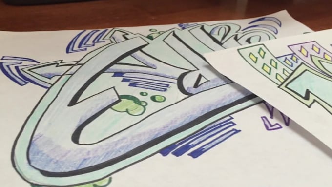 Draw your name or logo in graffiti letters by Rajusajja | Fiverr