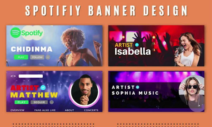 Design eye catching spotify artist banner for your artist profile by ...