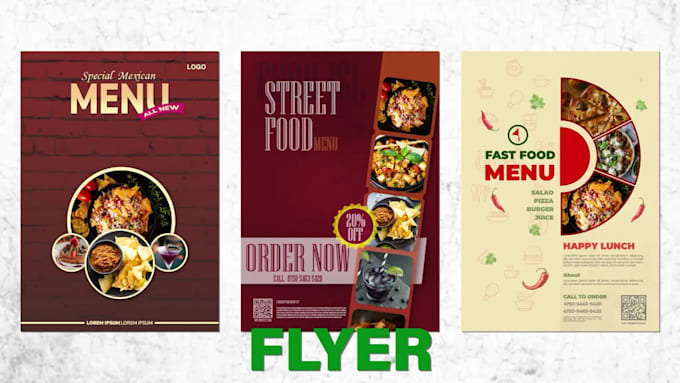 Design stunning food menus and flyers by Amdcorporation | Fiverr
