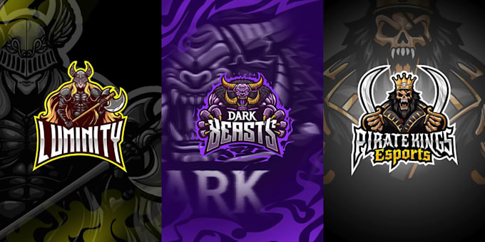 Design esport logo for kick, tiktok, twitch, youtube, facebook gaming ...