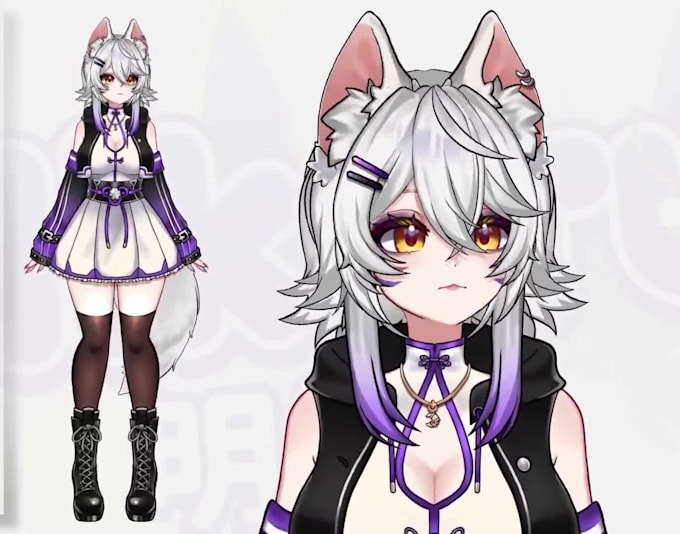 Custom live2d vtuber model, live2d rigging, vtuber model, 2d vtuber ...