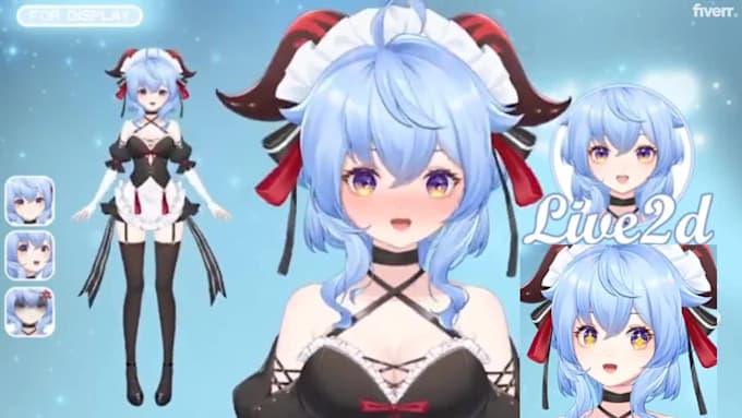 Design live2d model,vtuber model,2d rigging,vtuber rigging,png tuber,2d ...