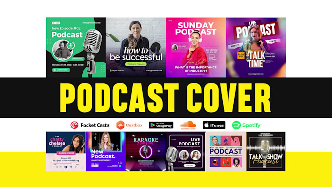 Design unique podcast cover artwork, podcast cover design by Amran5r ...