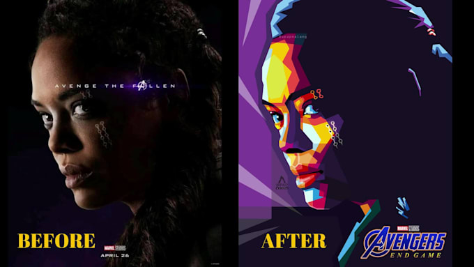 Make awesome color wpap pop art potrait by Wpapmalang023 | Fiverr