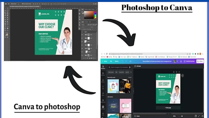 Convert canva to psd editable or photoshop to canvas by Shoyon0 | Fiverr