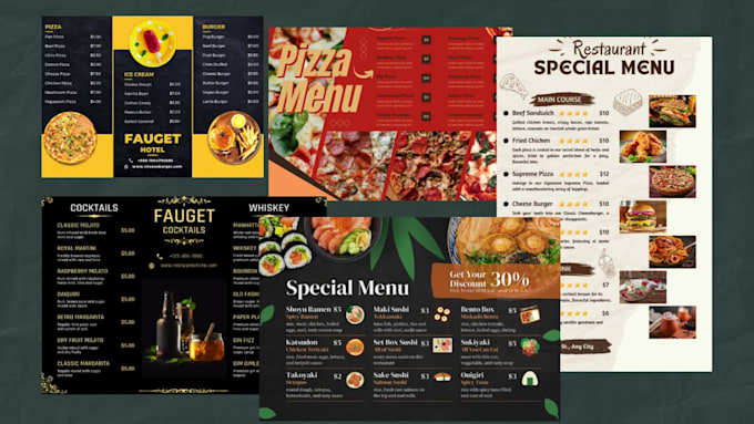 Do an amazing menu design, food menu, restaurant menu design by Nabila ...