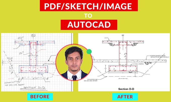 Convert your sketch, image, or pdf to autocad dwg file by Noor_dm | Fiverr