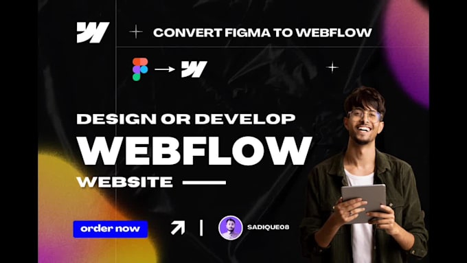 Develop, update, clone webflow website, figma to webflow expert, webflow expert by Sadique08 ...