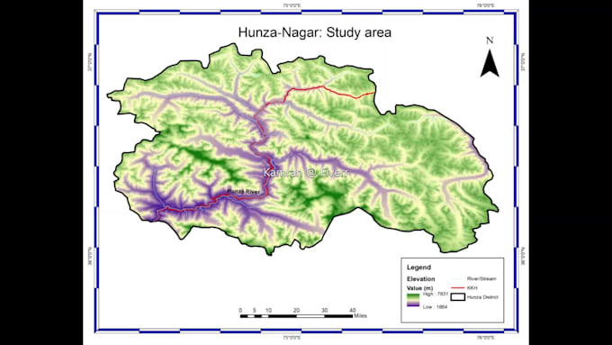 Make a study area map for you in arcmap and qgis by Kamran_1111 | Fiverr