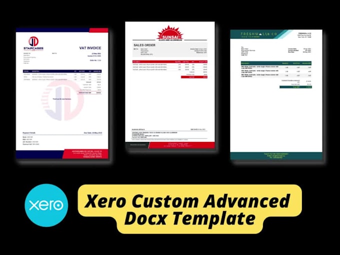 Design xero custom invoice templates docx pdf by Juthi7 | Fiverr