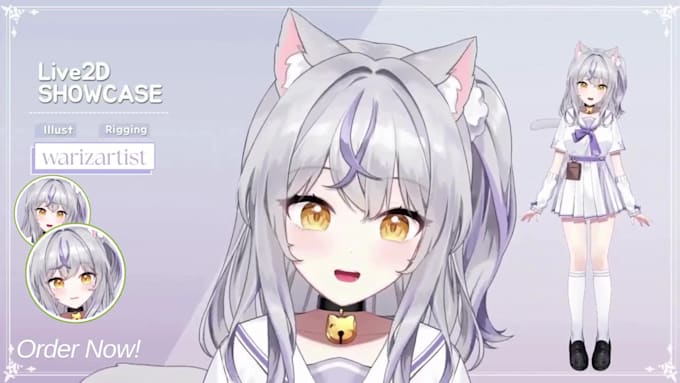 Design high qaulity male and female live2d vtuber model and rigging in ...