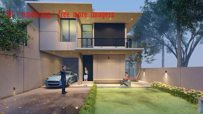 Do modern house design, house plans and home 3d exterior rendering