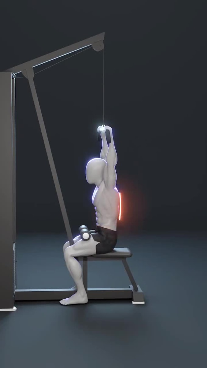Do 3d gym animation, 3d workout video, fitness, exercise, 3d body ...