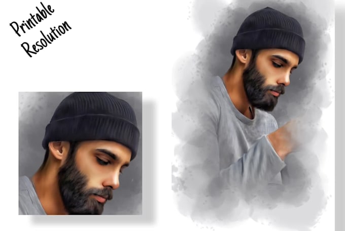Draw any photo to digital oil smudge art by Mr_gopal_art | Fiverr