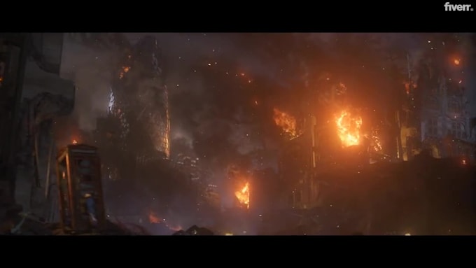 Realistic 3d vfx fire explosion 3d cgi animation fire smoke simulation ...