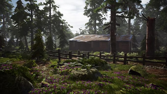 Create unity or unreal 3d game environment game forest level design ...