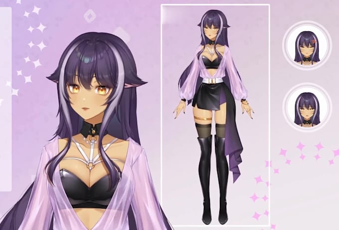 Draw and rig 2d vtuber design, 3d vtuber model, 3d vroid for live2d commission by Nathancot45 ...