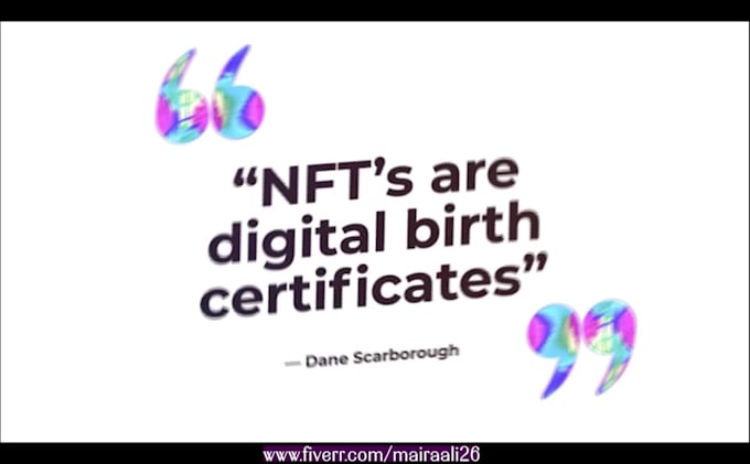 Create a stunning nft promo, intro, or collection video by Mairaali26 ...
