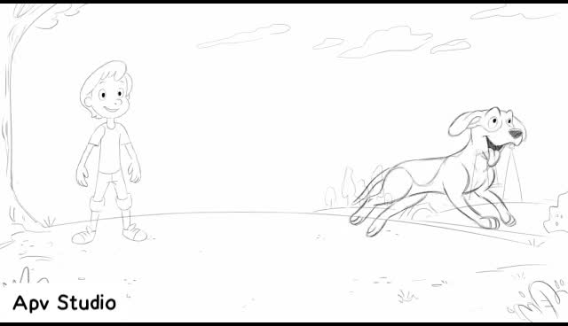 2d traditional animation, hand drawn, cel line art animation by Apv ...