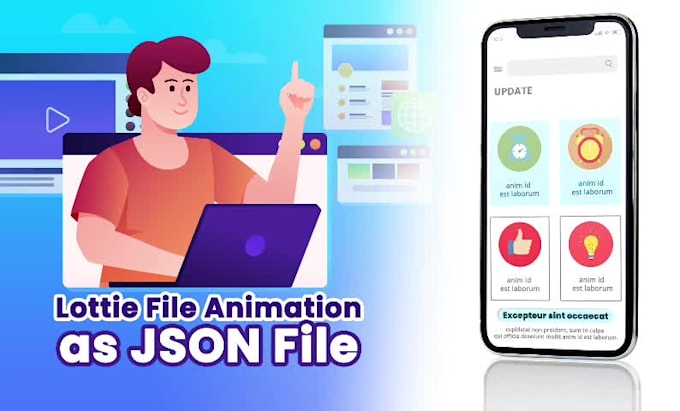 Make custom json lottie animation for website, mobile apps by Yan_afriyoko_ | Fiverr